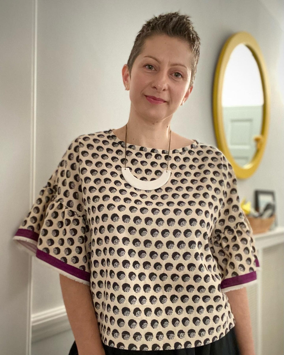 Edith top with a ruffled sleeve hack! – Dhurata Davies